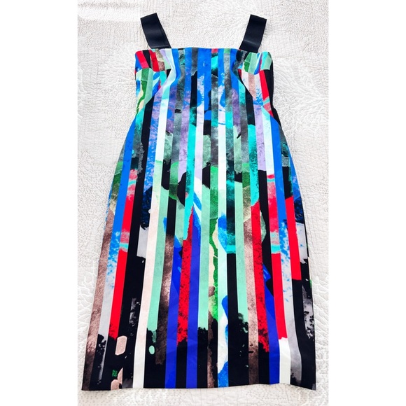 Milly | Dresses | Milly Colorful Bodycon Midi Dress | Poshmark